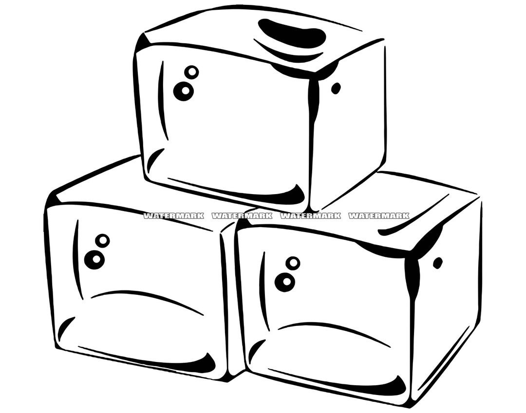 Ice Cube SVG #3 Ice Cube DXF, Ice Cube PNG, Ice Cube Clipart, Ice Cube ...