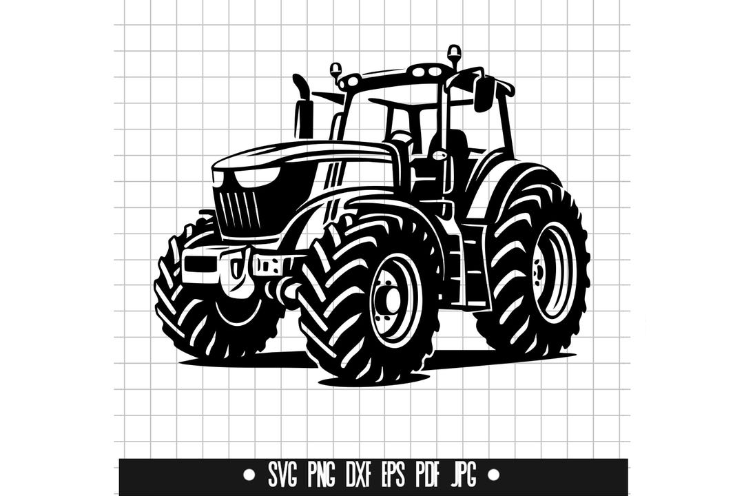 Tractor SVG, Tractor DXF, Tractor PNG, Cut File, Clipart, Digital File ...