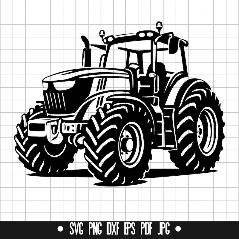 Farm Tractor Vectors - Etsy UK
