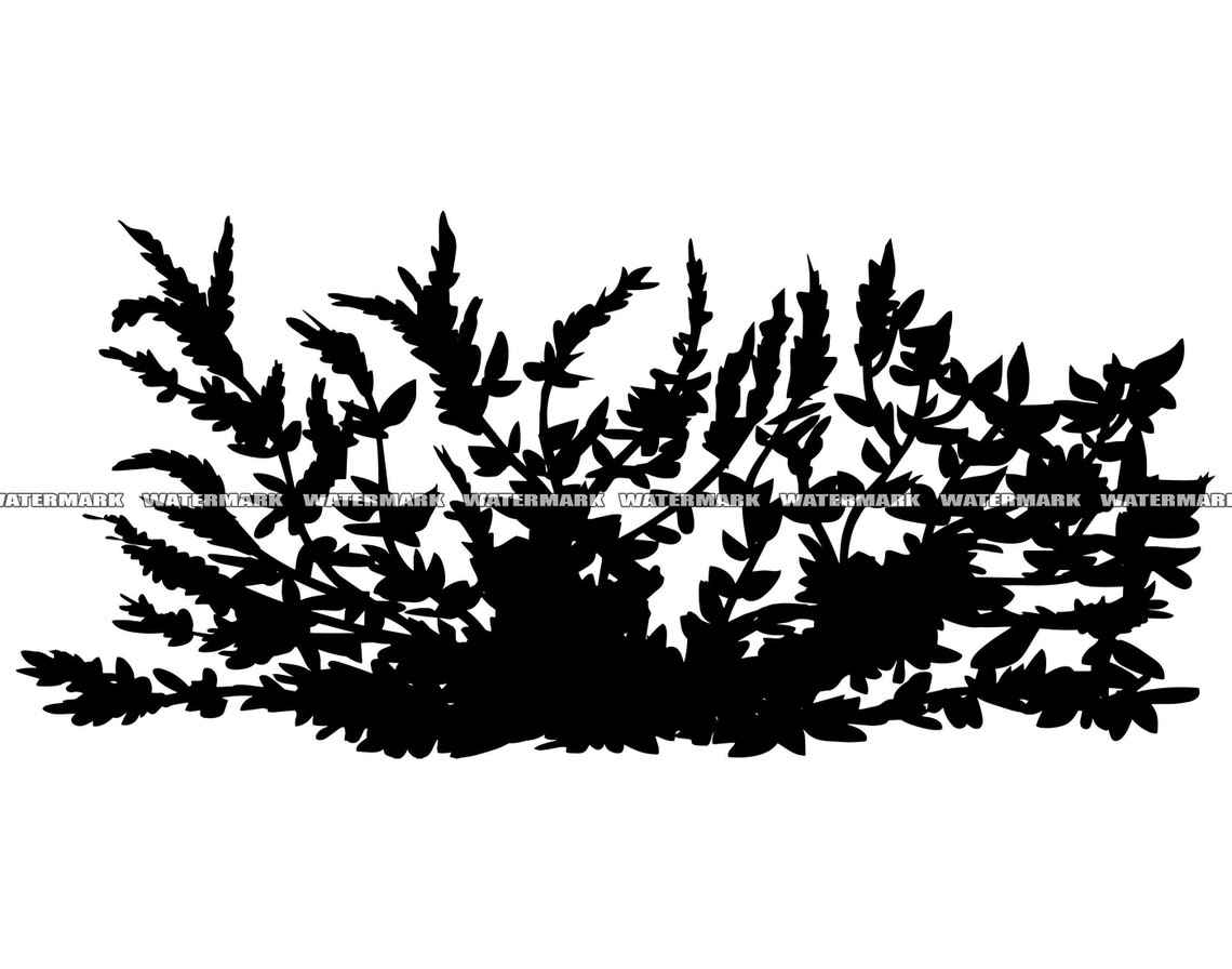 Bush SVG, Bush Cut File, Bush DXF, Bush PNG, Bush Clipart, Bush ...