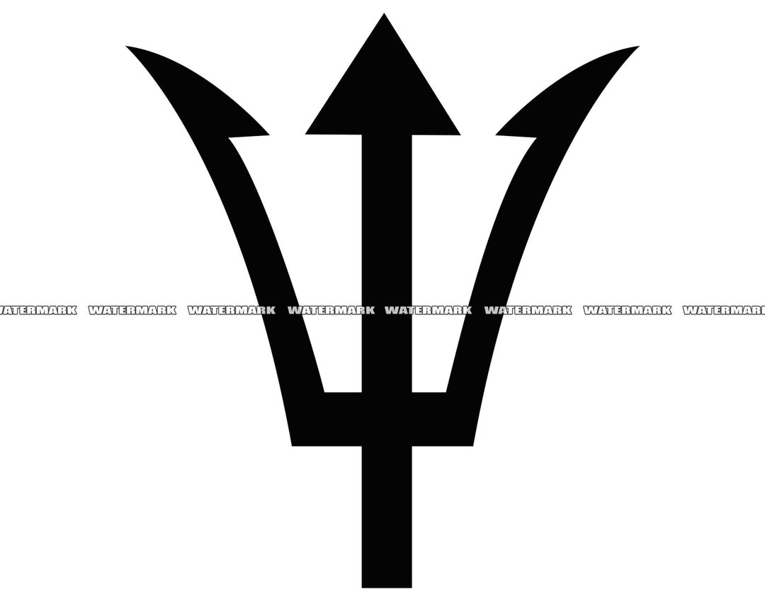 Trident SVG, Trident Cut File, Trident DXF, Trident PNG, Trident ...