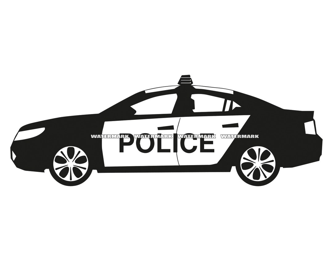 Police Car SVG, Police Car Cut File, Police Car DXF, Police Car PNG ...