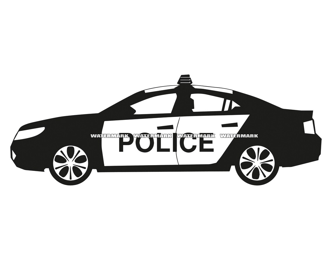 Police Car SVG Police Car Cut File Police Car DXF Police - Etsy