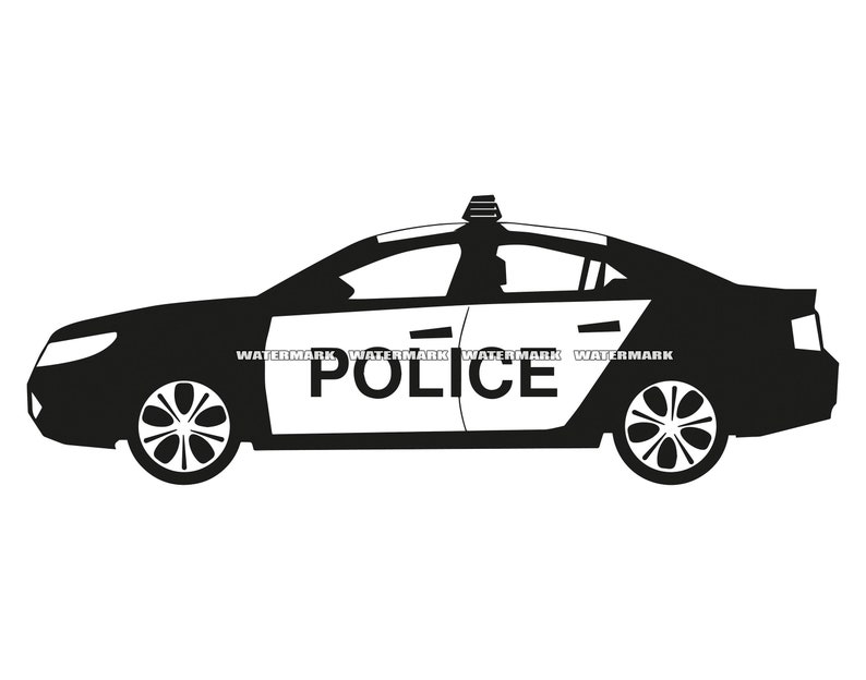 Police Car SVG Police Car Cut File Police Car DXF Police - Etsy