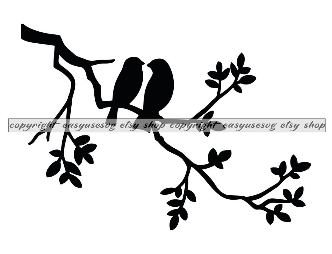 Bird SVG, Bird on Branch SVG, Birds SVG, Birds on Branch Svg, Branch ...
