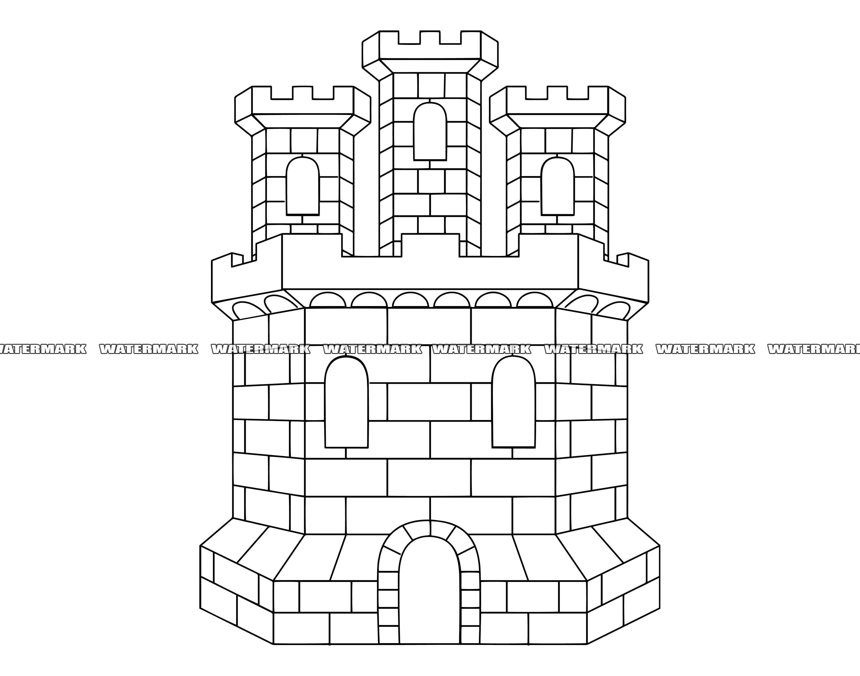 Castle SVG Castle Cut File Castle DXF Castle PNG Castle - Etsy UK