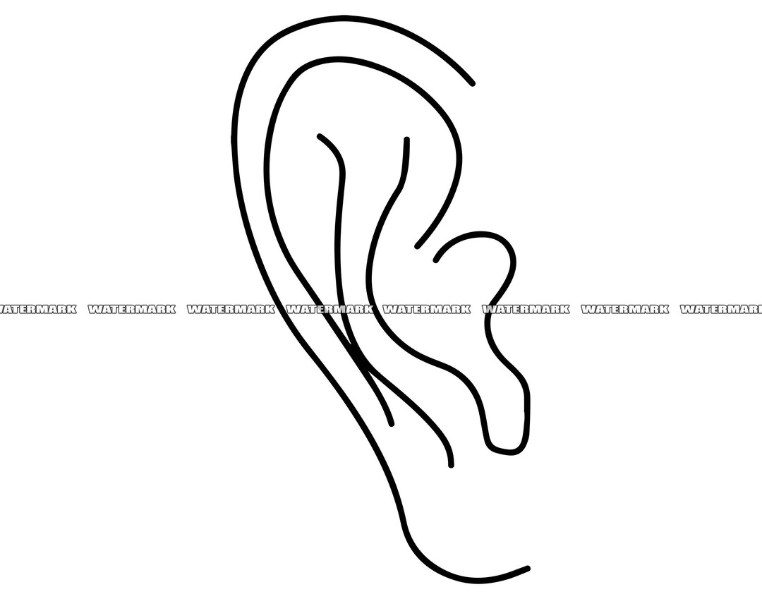 Ear SVG, Ear Cut File, Ear DXF, Ear PNG, Ear Clipart, Ear Silhouette ...