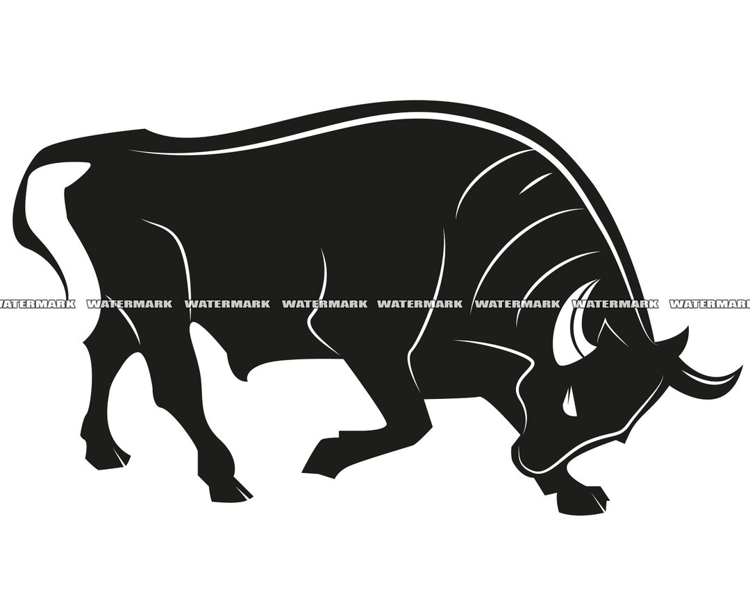 Bull SVG, Bull Cut File, Bull DXF, Bull PNG, Bull Clipart, Bull ...