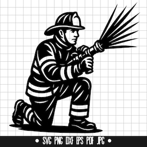 Firefighter Svg, Fireman Svg, Fire Hose Svg, First Responder Svg, Hero ...