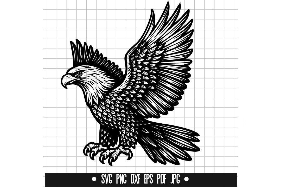 Eagle SVG, Eagle DXF, Eagle PNG, Eagle Cut File, Clipart, Digital File ...