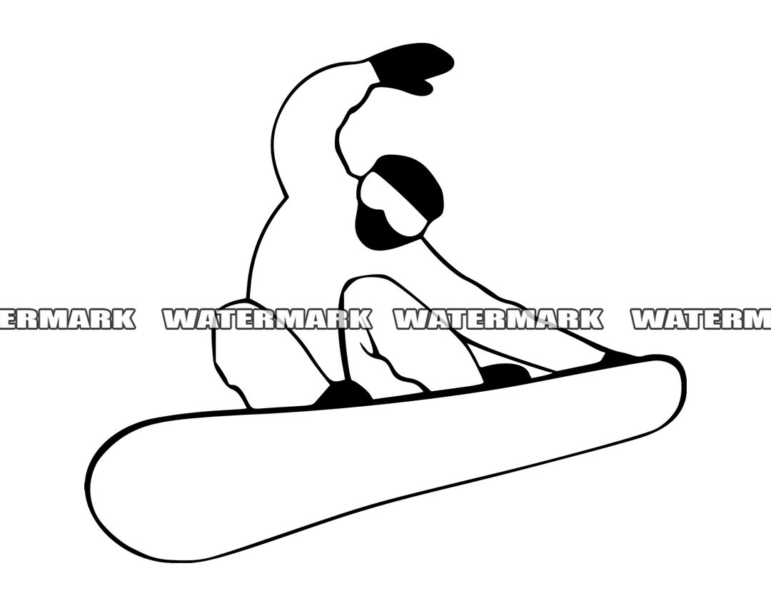 Snowboard SVG Snowboard Cut File Snowboard DXF Snowboard - Etsy