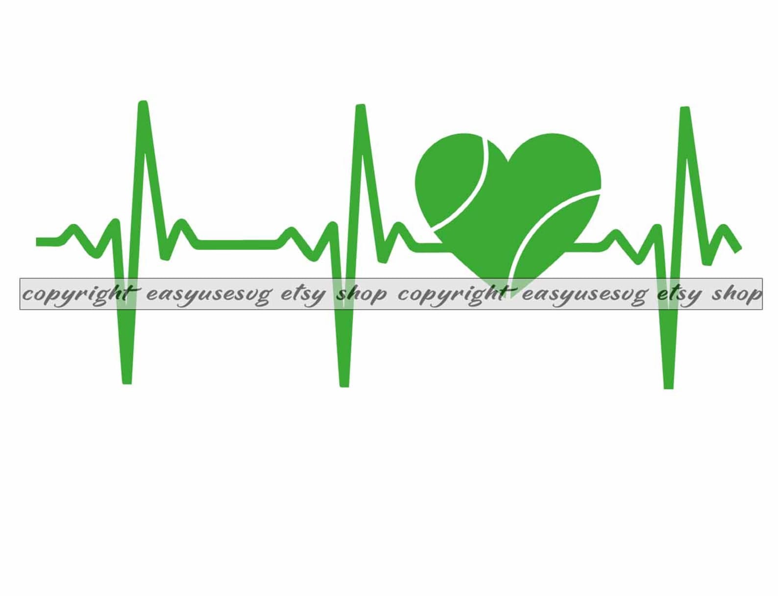 Tennis SVG Tennis Ekg SVG Tennis Heartbeat SVG Tennis Ball - Etsy
