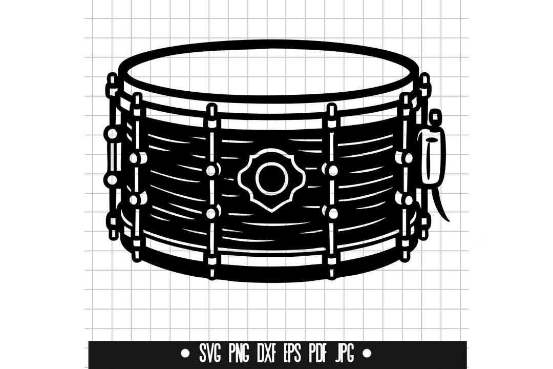 Snare Drum SVG, Snare Drum DXF, Snare Drum PNG, Snare Drum Cut File ...