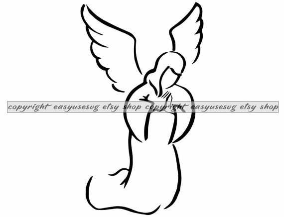 Angel SVG Angel DXF Angel Clipart Angel Silhouette Angel | Etsy