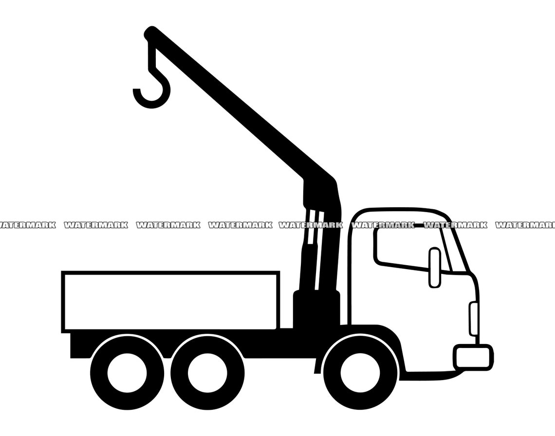 Crane Truck SVG Crane Truck Cut File Crane Truck DXF Crane - Etsy Canada