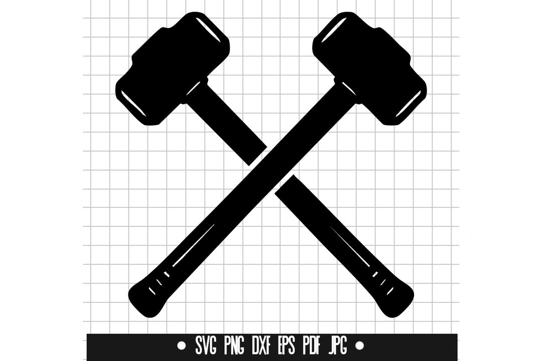 Hammer Svg, Hammer Clipart Svg, Crossed Hammers Svg, Cricut Design Svg ...