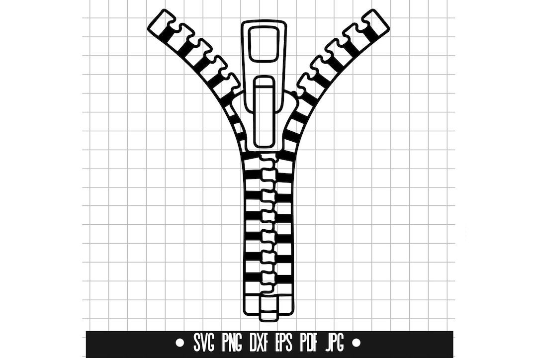 Zipper SVG, Zipper DXF, Zipper PNG, Zipper Cut File, Clipart, Digital ...