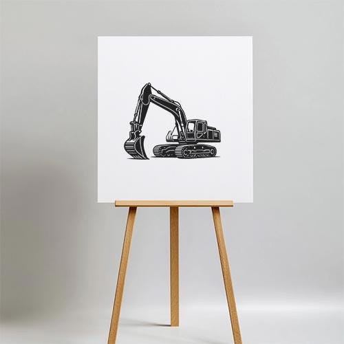 Excavator SVG, Digger DXF, Excavator PNG, Construction Cut File ...