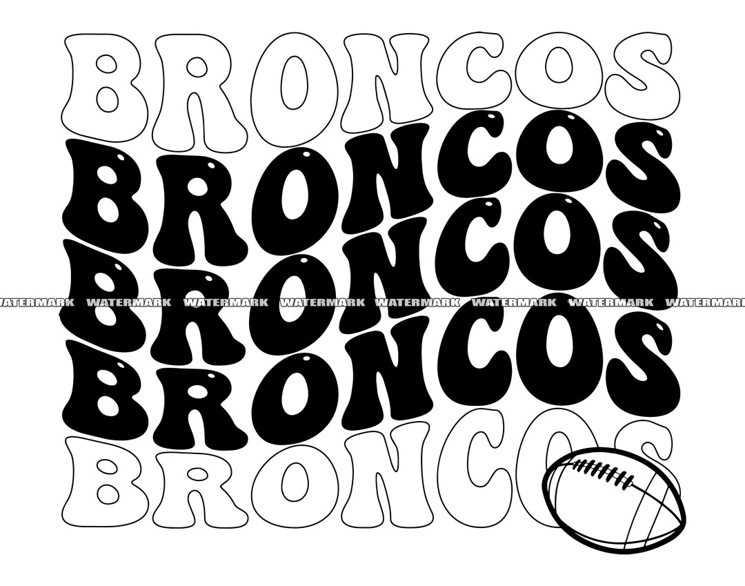 Broncos American Football SVG, Broncos Cut File, Broncos DXF, Broncos ...