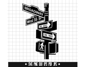 Broadway Street Sign SVG, NYC Cut File (digital Download) - Etsy