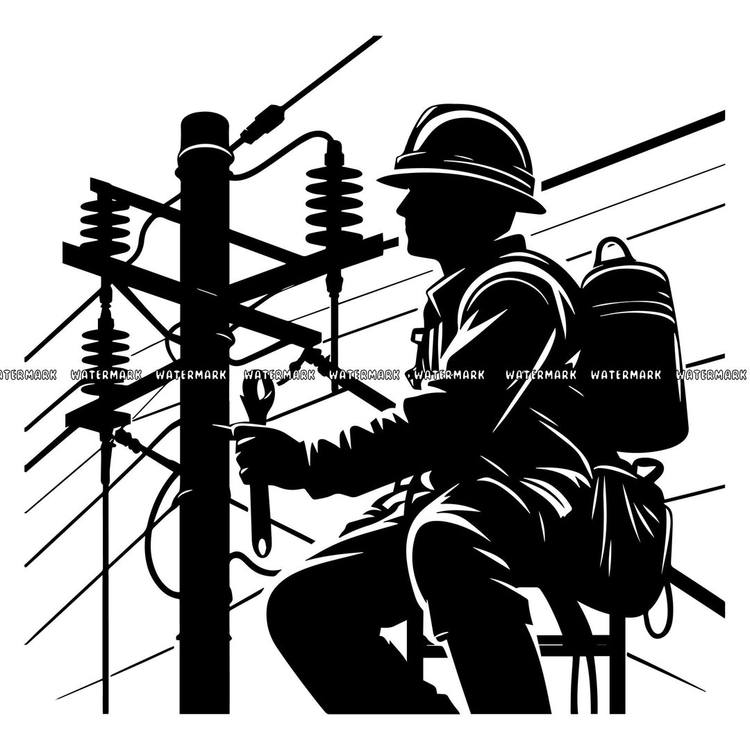 Lineman SVG, Lineman DXF, Lineman PNG, Lineman Cut File, Lineman ...