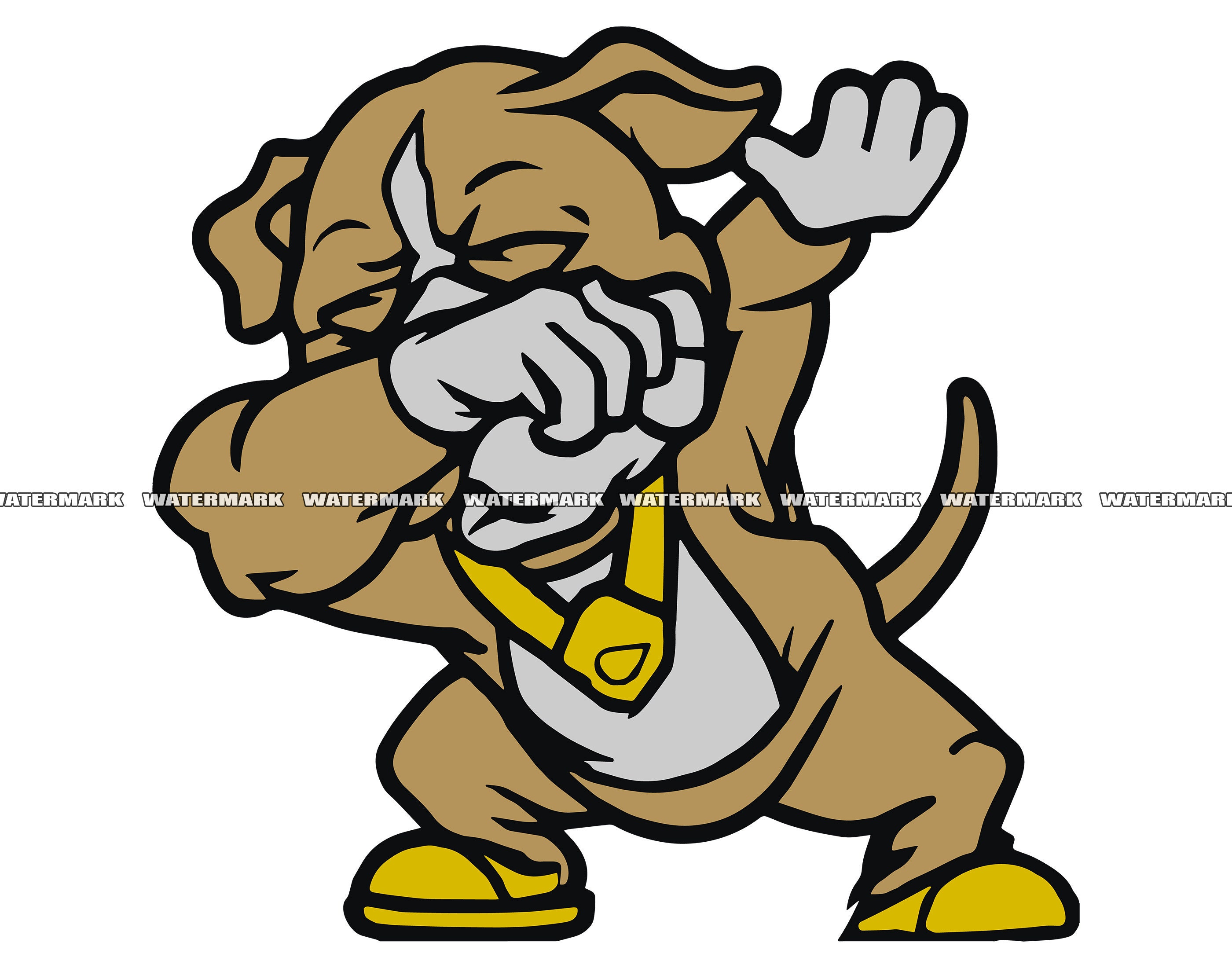 Pitbull Rapper Stencil