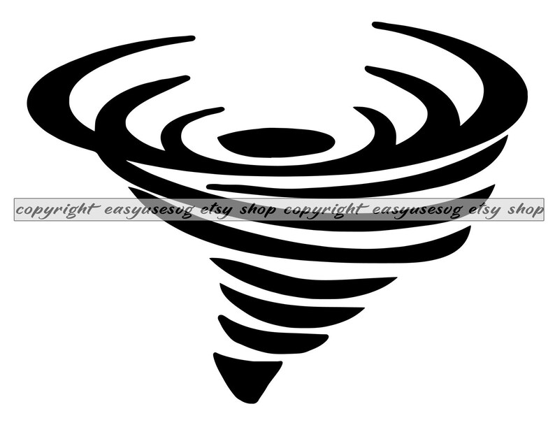 Hurricane SVG DXF Png Clipart Silhouette Cut File - Etsy México