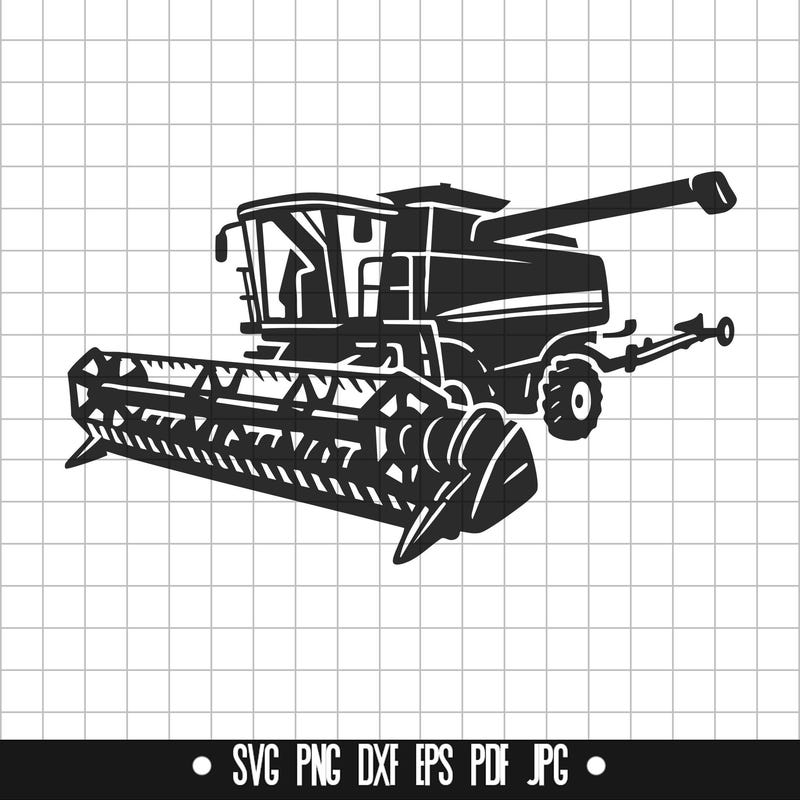 Farm Combine Svg - Etsy