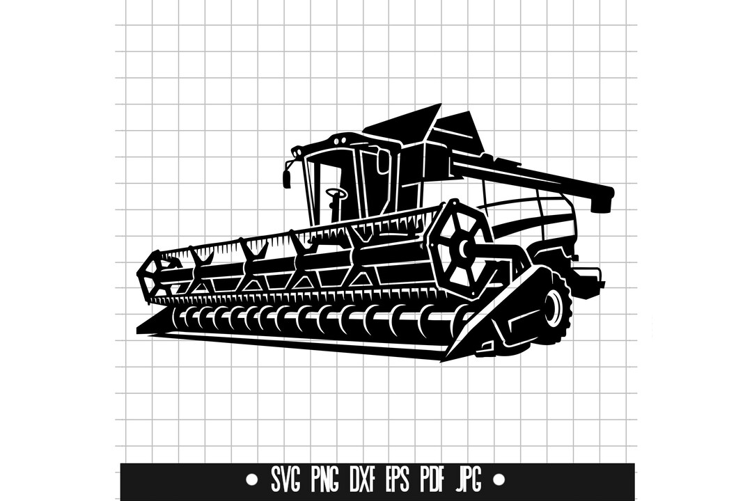 Combine Harvester Svg, Combine Svg, Harvester Svg, Farm Equipment Svg ...