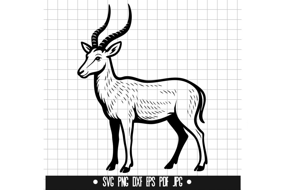 Antelope SVG, Antelope DXF, Antelope PNG, Antelope Cut File, Clipart ...