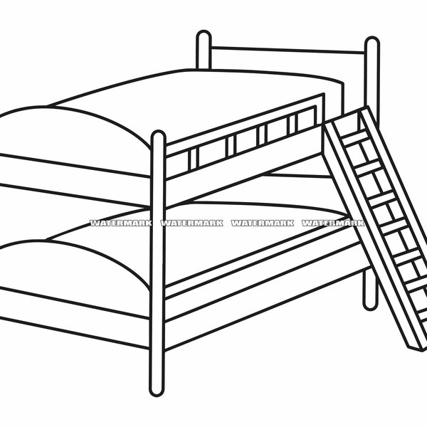 Bed Bunk Clipart - Etsy