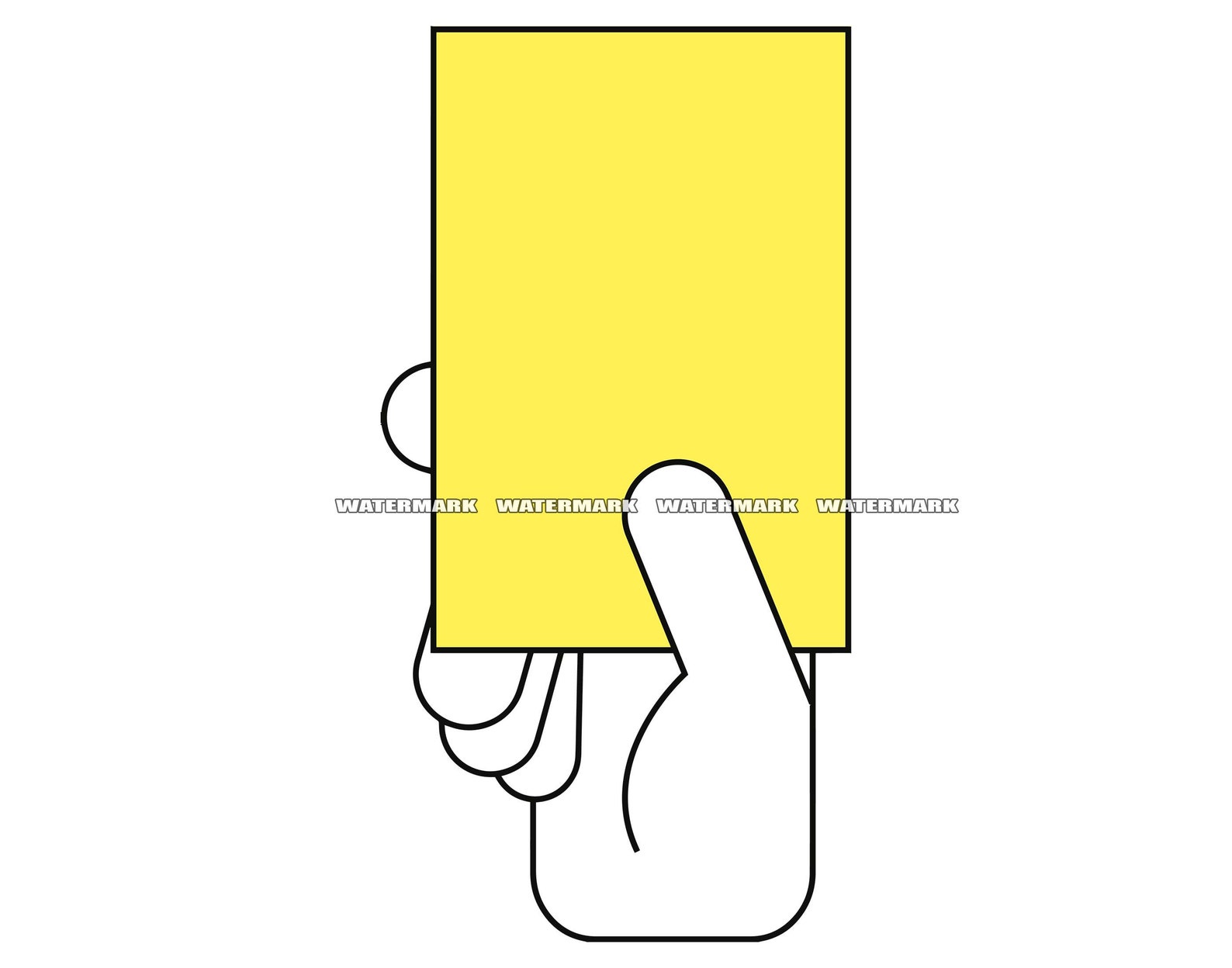 Referee Yellow Card SVG DXF PNG Clipart Silhouette Cut File - Etsy