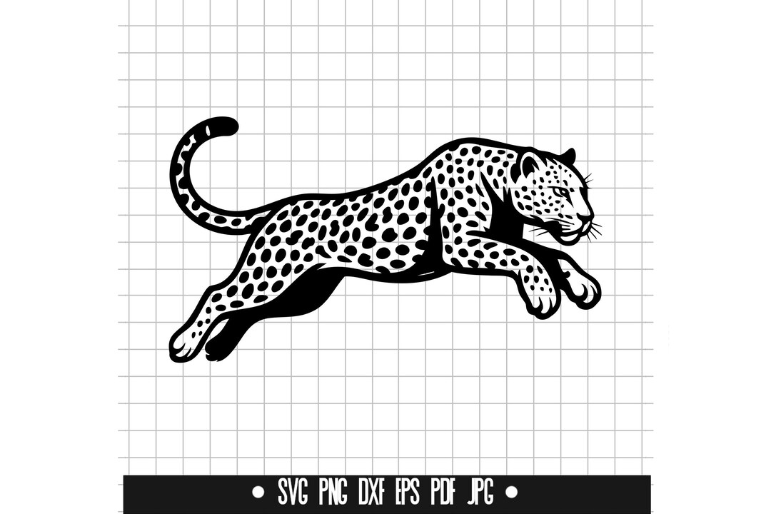 Leopard SVG, Leopard DXF, Leopard PNG, Leopard Cut File, Clipart ...