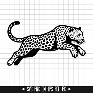 Leopard SVG, Leopard DXF, Leopard PNG, Leopard Cut File, Clipart ...