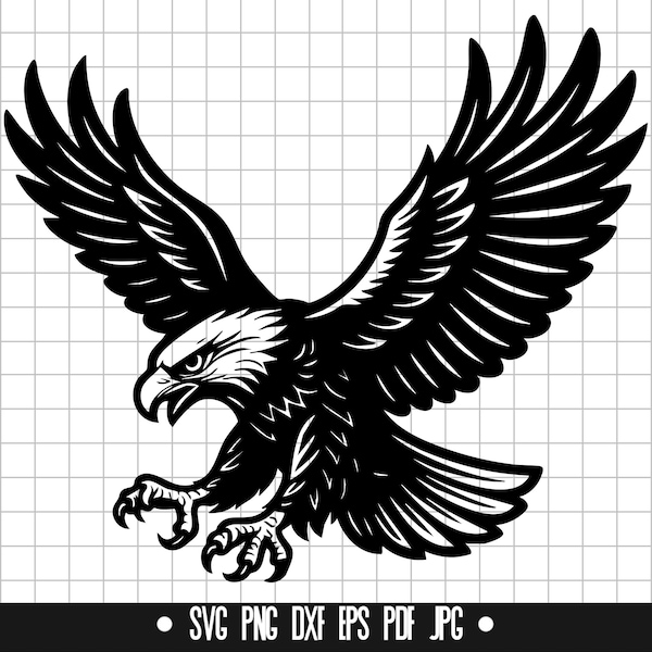 Clip on Eagle in Flight - Etsy