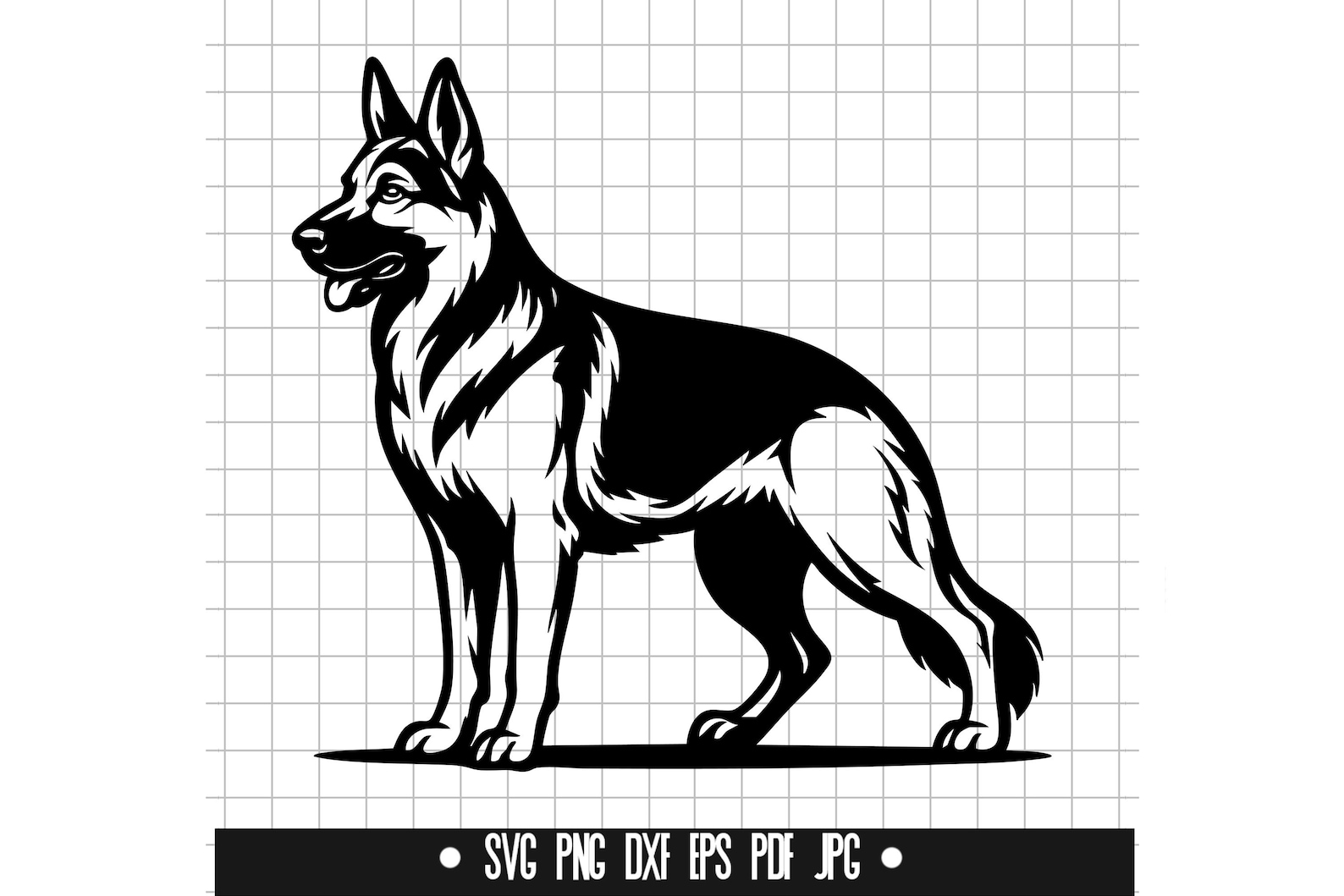 German Shepherd SVG, German Shepherd PNG, German Shepherd DXF, German ...