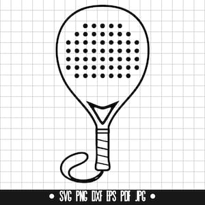 Padel Racket SVG, Padel Racket DXF, Padel Racket PNG, Padel Racket Cut ...