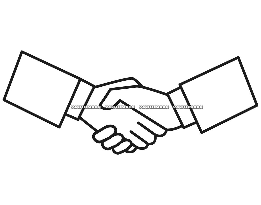 Handshake SVG, Shaking Hands SVG, Deal SVG, Cut File, Svg, Dxf, Hand ...