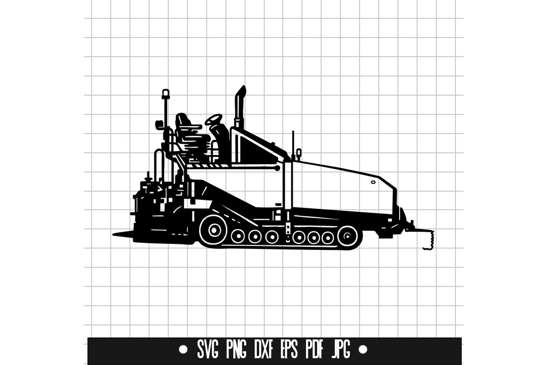 Paver Machine SVG, Paver PNG, Paver DXF, Cut File, Clipart, Digital ...
