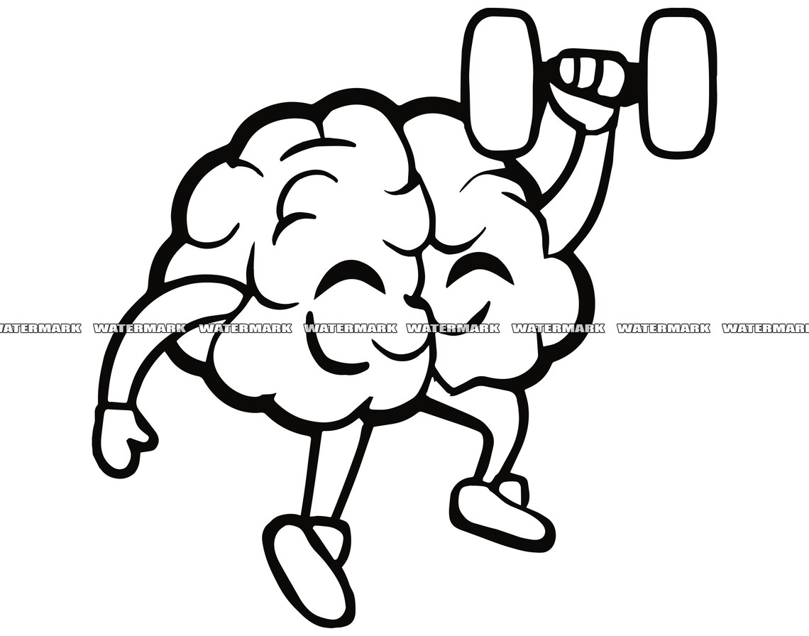 Brain Training SVG 2 Mind Gym Motivation Workout Mental Psychology ...