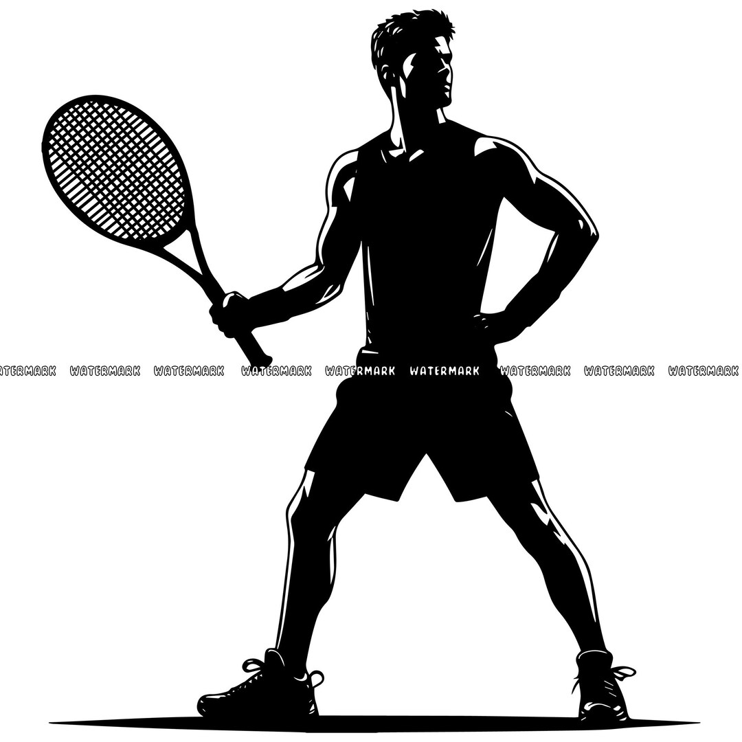 Tennis Player SVG, Tennis DXF, Tennis Player PNG, Tennis Cut File ...