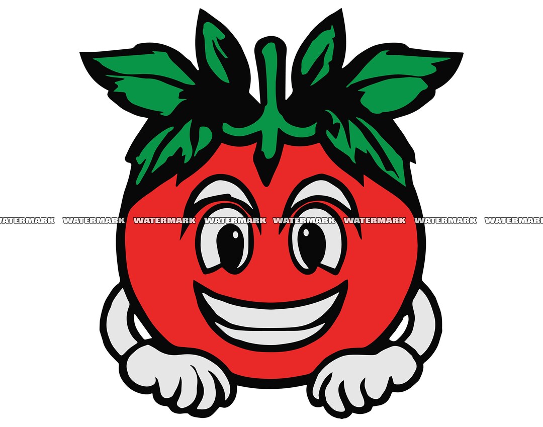 Tomato SVG 7 Farm Vegetable Food Summer Design Cartoon Mascot - Etsy