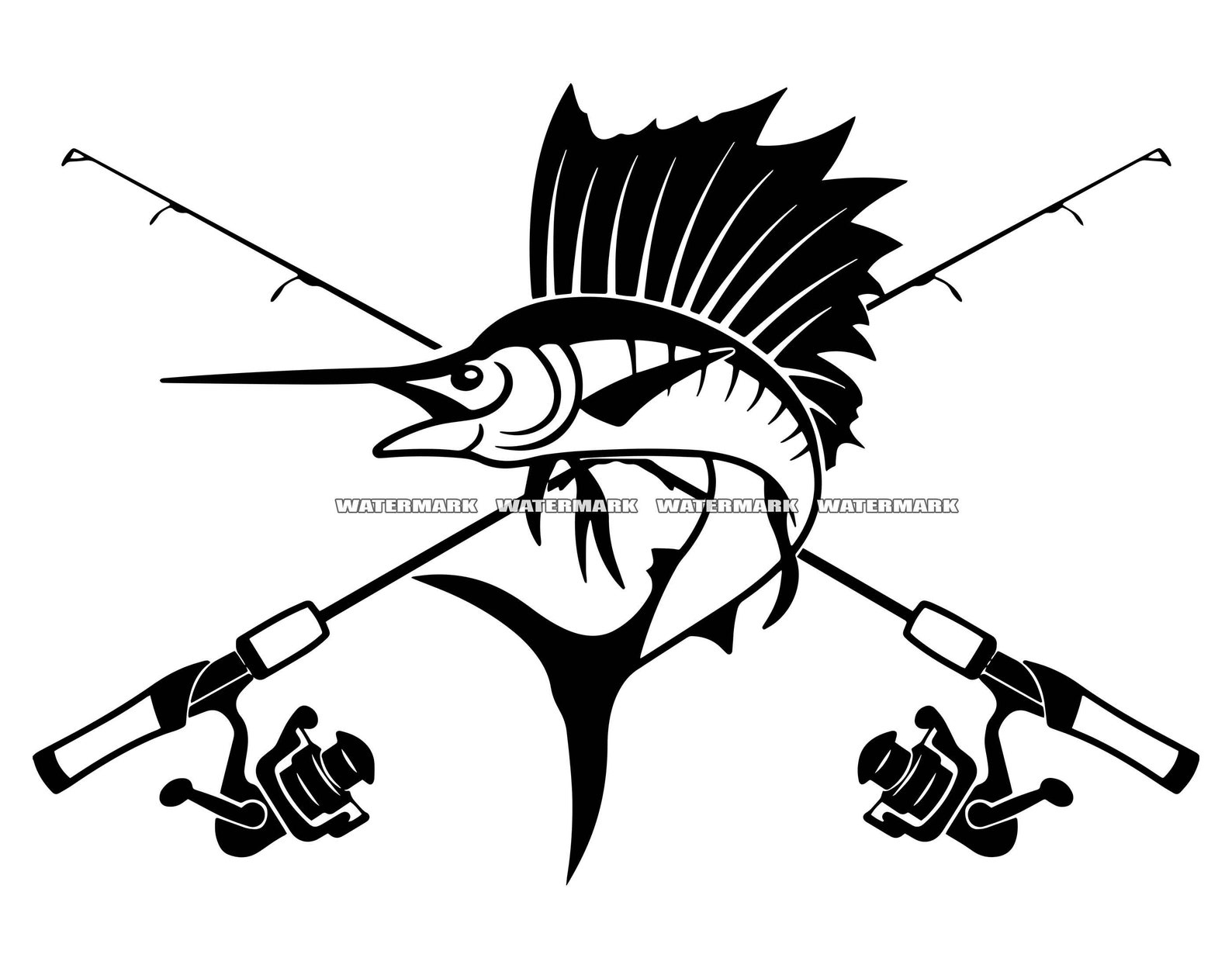 Sailfish SVG 1 Sailfish DXF Sailfish PNG Sailfish Clipart - Etsy