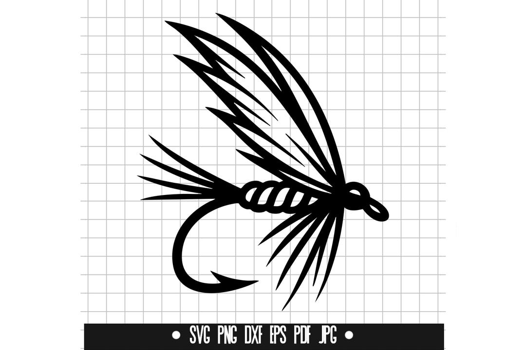 Fly Fishing Lure SVG, Fly Fishing Lure DXF, Fly Fishing Lure PNG, Fly ...