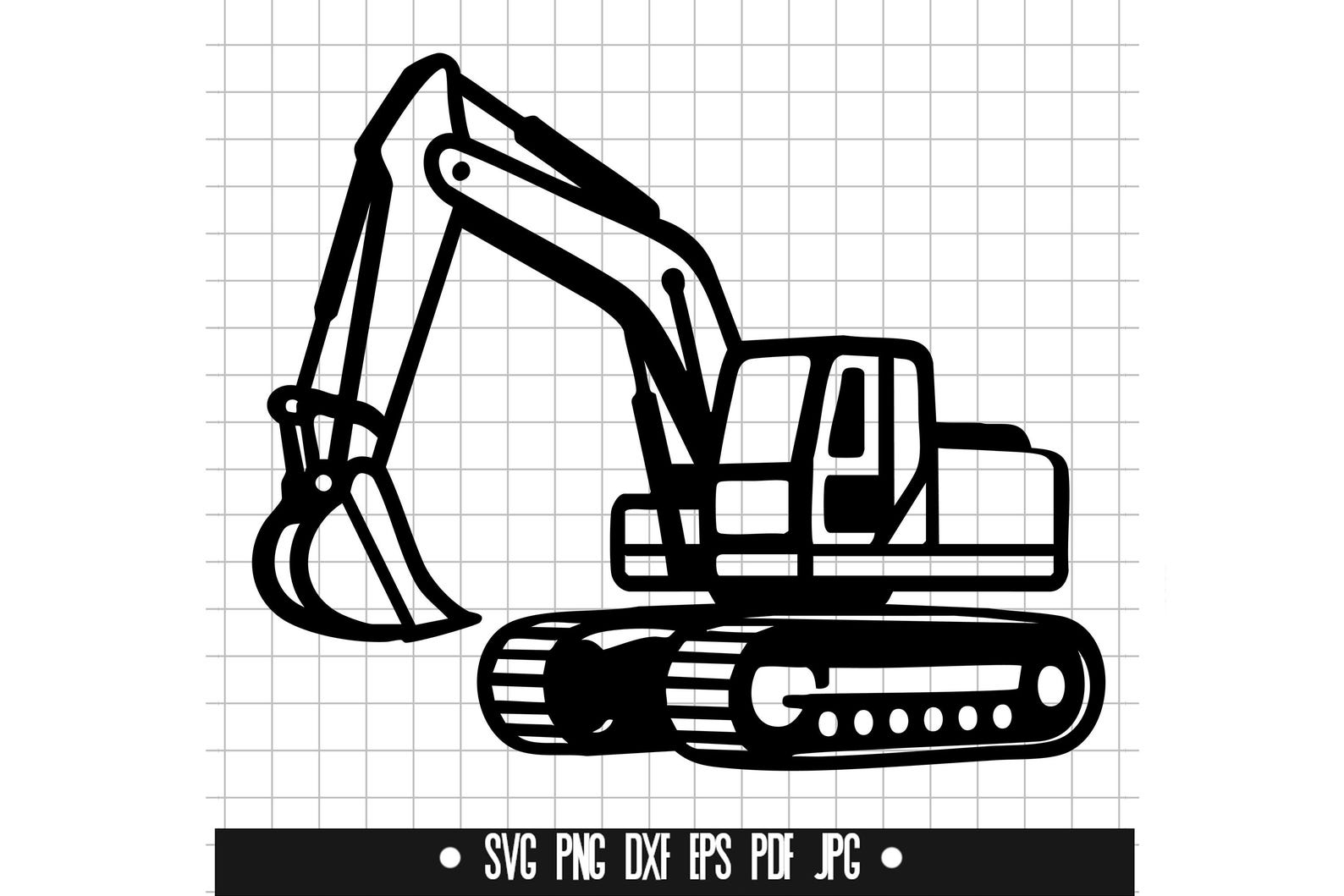 Excavator Svg, Construction Svg, Digger Svg, Heavy Equipment Svg ...