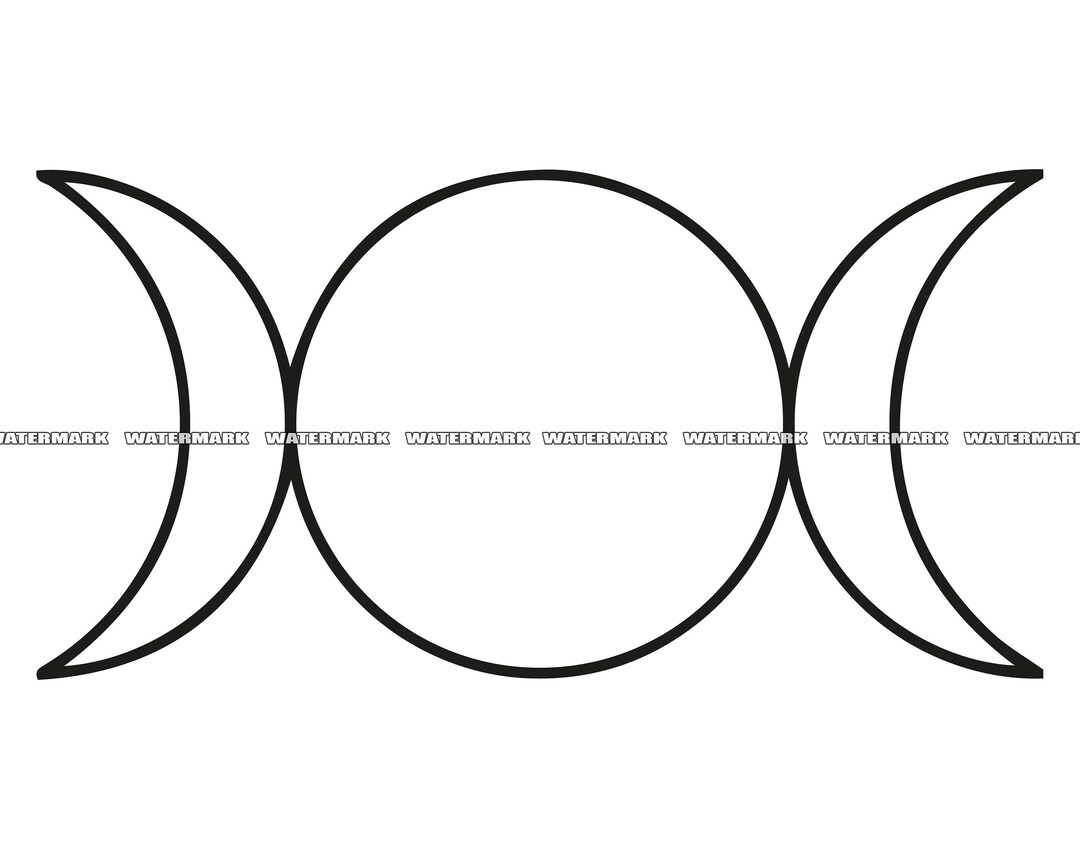 Triple Moon SVG 1 Triple Moon Cut File Triple Moon DXF - Etsy Canada
