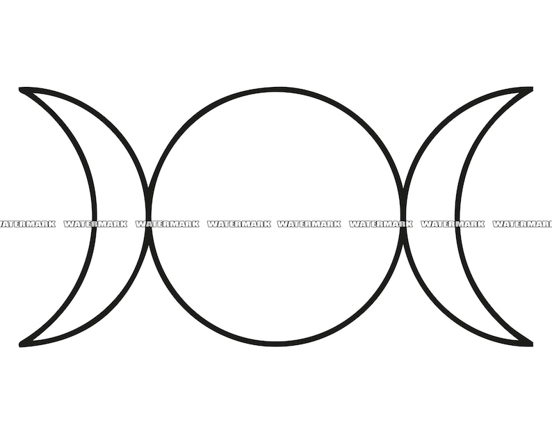 Triple Moon SVG 1 Triple Moon Cut File Triple Moon DXF - Etsy Canada