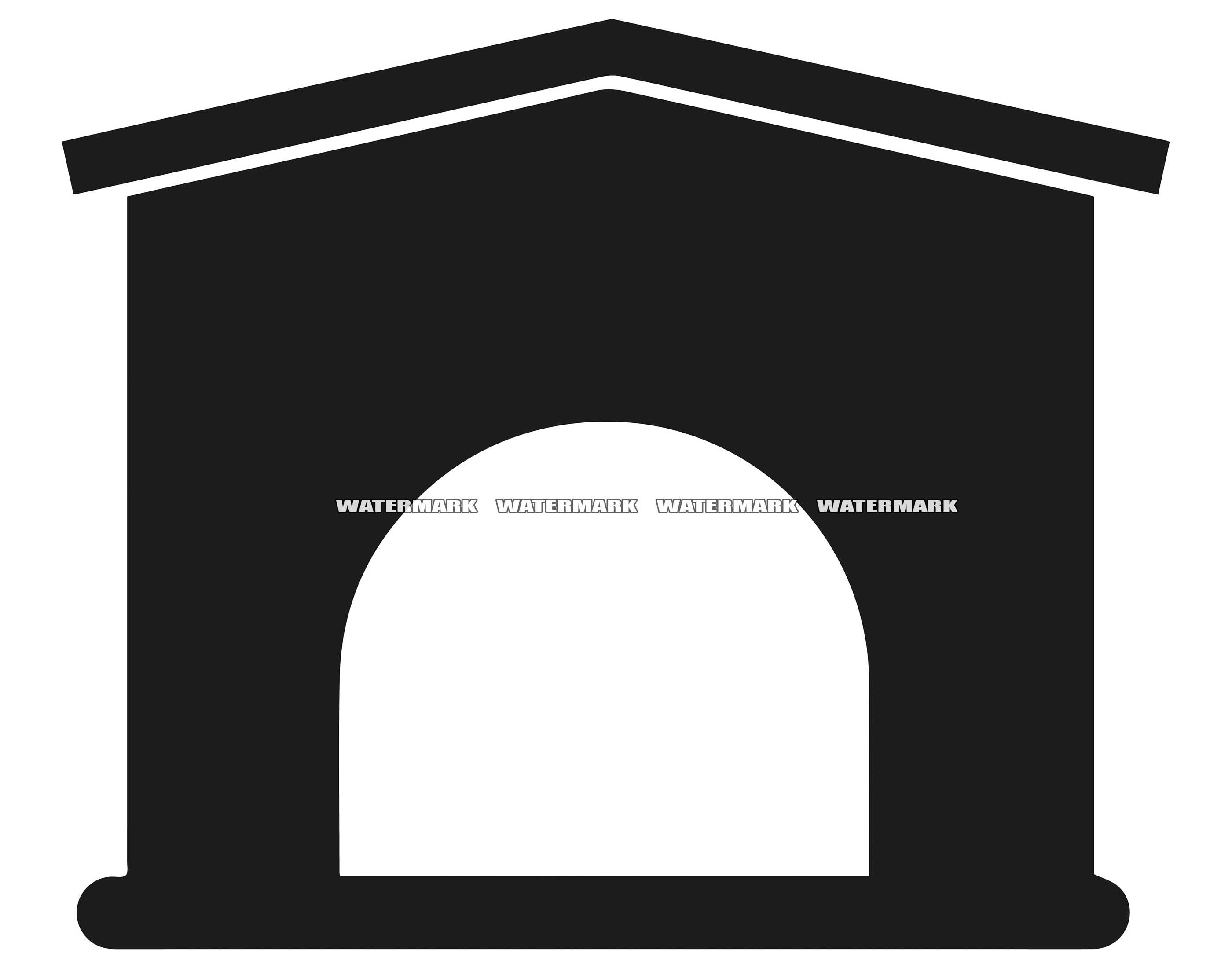 Dog House Silhouette Vector