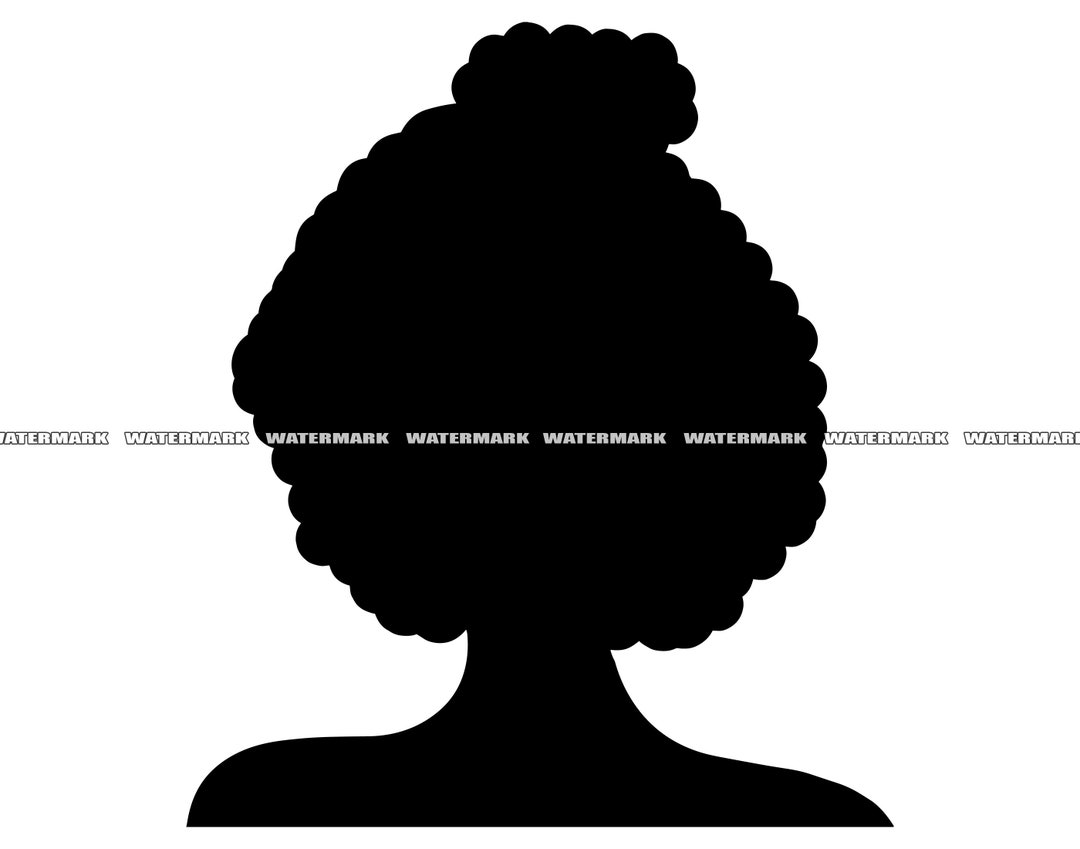 Afro Girl Bun SVG Afro Girl Bun Cut File Afro Girl Bun DXF - Etsy