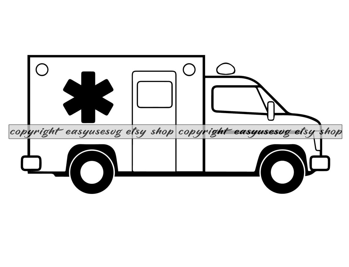 Ambulance SVG Paramedic Ems Emt Rescue Nurse Medical Hospital - Etsy